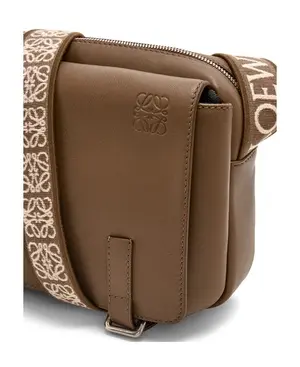 Loewe Military Messenger Bag In Calfskin And Jacquard