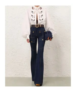 Zimmermann Luna Applique Blouse - Ivory