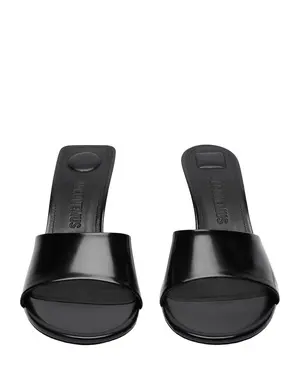 Jacquemus 70mm Open-toe Leather Mules - Black
