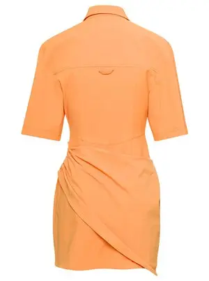 Jacquemus Draped Mini Shirt Dress - No