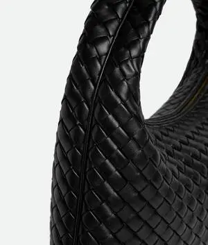 Bottega Veneta Woven Leather Hobo Bag - Black