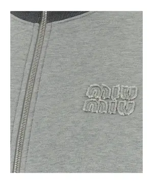 Miu Miu Zip-up Oversized Sweatshirt