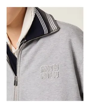 Miu Miu Zip-up Oversized Sweatshirt