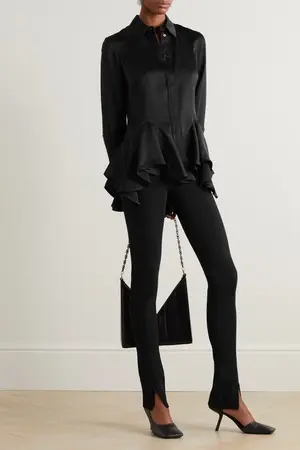 Givenchy Ruffled Satin Crepe Shirt