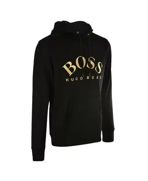 Hugo Boss Cotton Hooded Pullover With Logo