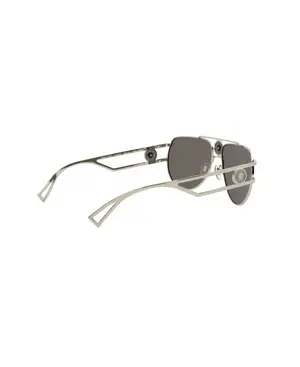 Versace Logo Aviator Sunglasses - Gray