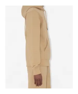 Burberry Drawstring Hood Sweatshirt With Embroidered Logo - Flax