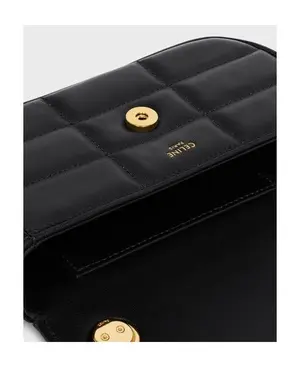 Celine Mini Shoulder Chain Matelasse Monochrome Quilted Calfskin Shoulder Bag