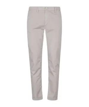 RE-HASH Belt Loops Slacks With Button Placket And Back Button Pockets - Gray