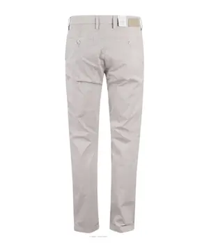 RE-HASH Belt Loops Slacks With Button Placket And Back Button Pockets - Gray