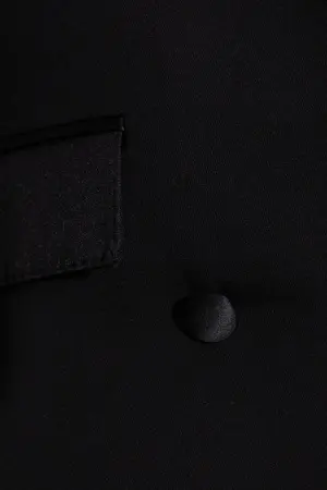 Dolce & Gabbana Double-breasted Gabardine Tuxedo Jacket - Black