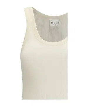 FORTE_FORTE Ribbed U-neck Tank Top