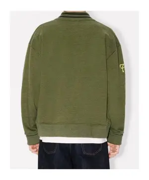 Kenzo Chainstitch Embroidered Cardigan - Green