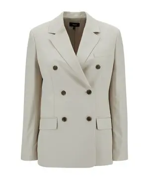Theory Double-breasted Blazer - Gray