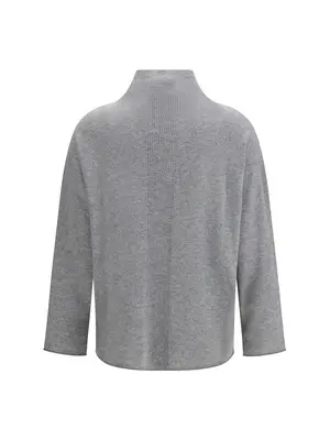 Max Mara High-neck Ribbed Sweater - Gray