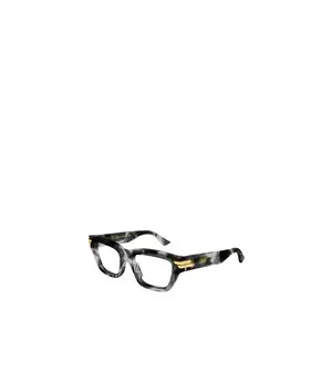 Bottega Veneta Rectangular Full Rim Eyeglasses - Black