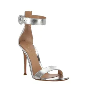 GIANVITO ROSSI Portofino Buckle Strapped Heeled Sandals - Gray