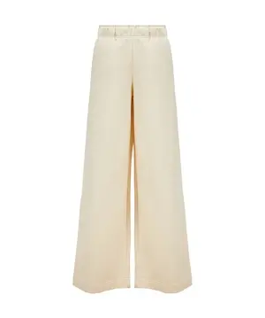 Moncler Wide-leg Track Pants With Elasticated Waist - White