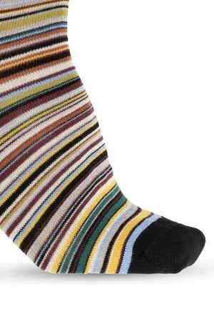 Paul Smith Six-pack Striped Crew Socks - Multicolor