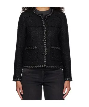 RAG  BONE Rag & Bone Tweed Jacket With Trim Detailing