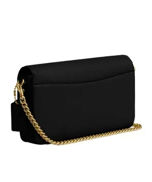 COACH Mila Logo Detail Satchel Bag - Black
