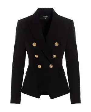 Balmain Double-breasted Tailored Blazer - Black