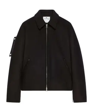 COURREGES Embroidered Bomber Jacket - Black