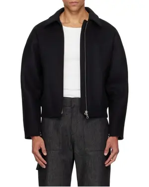 COURREGES Embroidered Bomber Jacket - Black