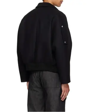 COURREGES Embroidered Bomber Jacket - Black