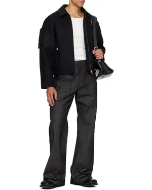COURREGES Embroidered Bomber Jacket - Black
