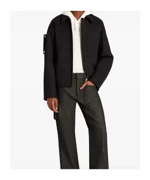 COURREGES Embroidered Bomber Jacket - Black