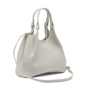 GIANNI CHIARINI Pebbled Leather Tote Bag - Grey
