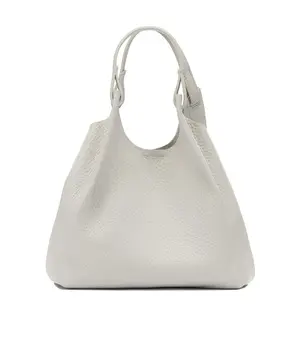 GIANNI CHIARINI Pebbled Leather Tote Bag - Grey
