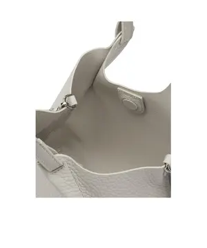 GIANNI CHIARINI Pebbled Leather Tote Bag - Grey