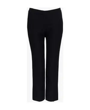 Alexander McQueen Cropped Cigarette Trousers - Black