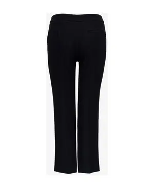 Alexander McQueen Cropped Cigarette Trousers - Black