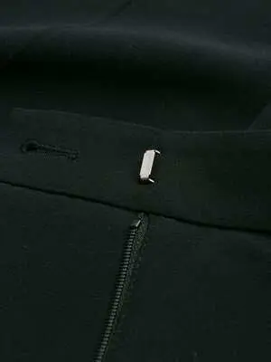 Alexander McQueen Cropped Cigarette Trousers - Black