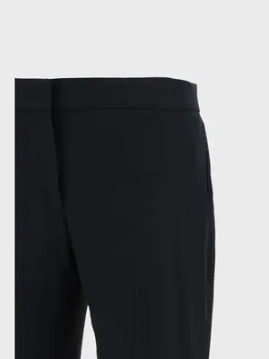 Alexander McQueen Cropped Cigarette Trousers - Black