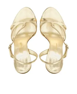 FERRAGAMO Jole High Heel Buckle Sandals - Nude