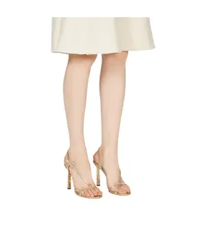 FERRAGAMO Jole High Heel Buckle Sandals - Nude