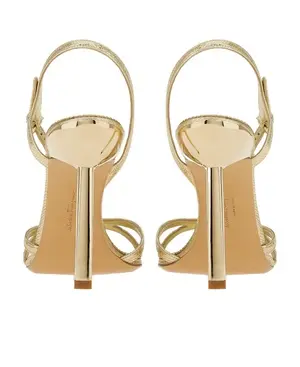 FERRAGAMO Jole High Heel Buckle Sandals - Nude