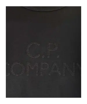 C.P. COMPANY Twisted Logo Crewneck T-shirt - Black