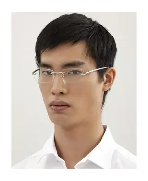 Cartier Rimless Rectangular Eyeglasses - White