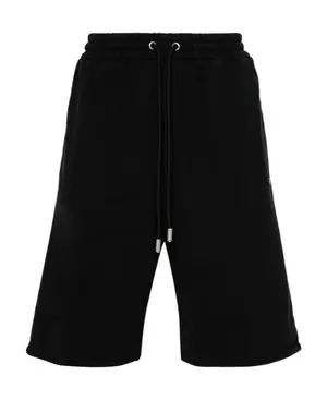 Off-White Logo Embroidered Drawstring Shorts - Black