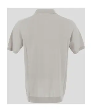 BALLANTYNE Button Detailed Short-sleeved Polo Shirt - Gray