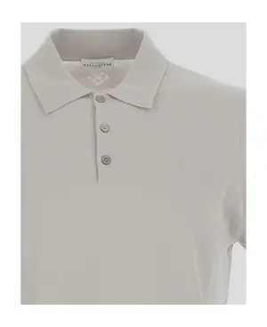 BALLANTYNE Button Detailed Short-sleeved Polo Shirt - Gray