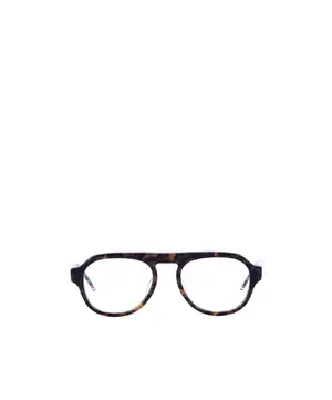 Thom Browne Navigator-frame Glasses - Brown