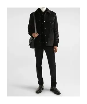Dolce & Gabbana Dolce Gabbana Long-sleeved Corduroy Shirt - Black