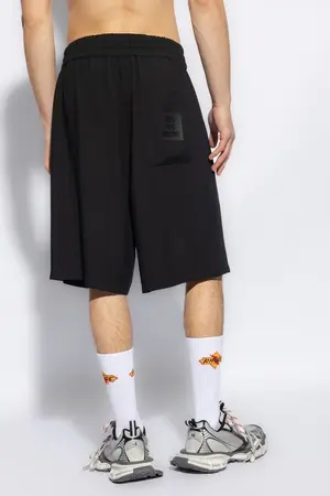 Moschino Patch Pocketed Shorts - Black