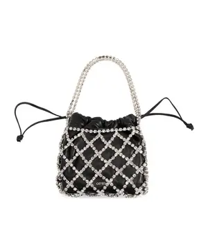 Off-White Embellished Drawstring Tote Bag